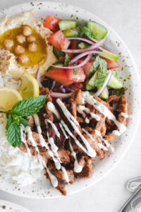 Healthy Chicken Shawarma Plate - Hungry Paprikas