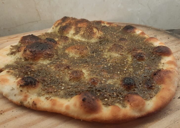 Homemade Manakish with Cheese and Za'atar - Hungry Paprikas