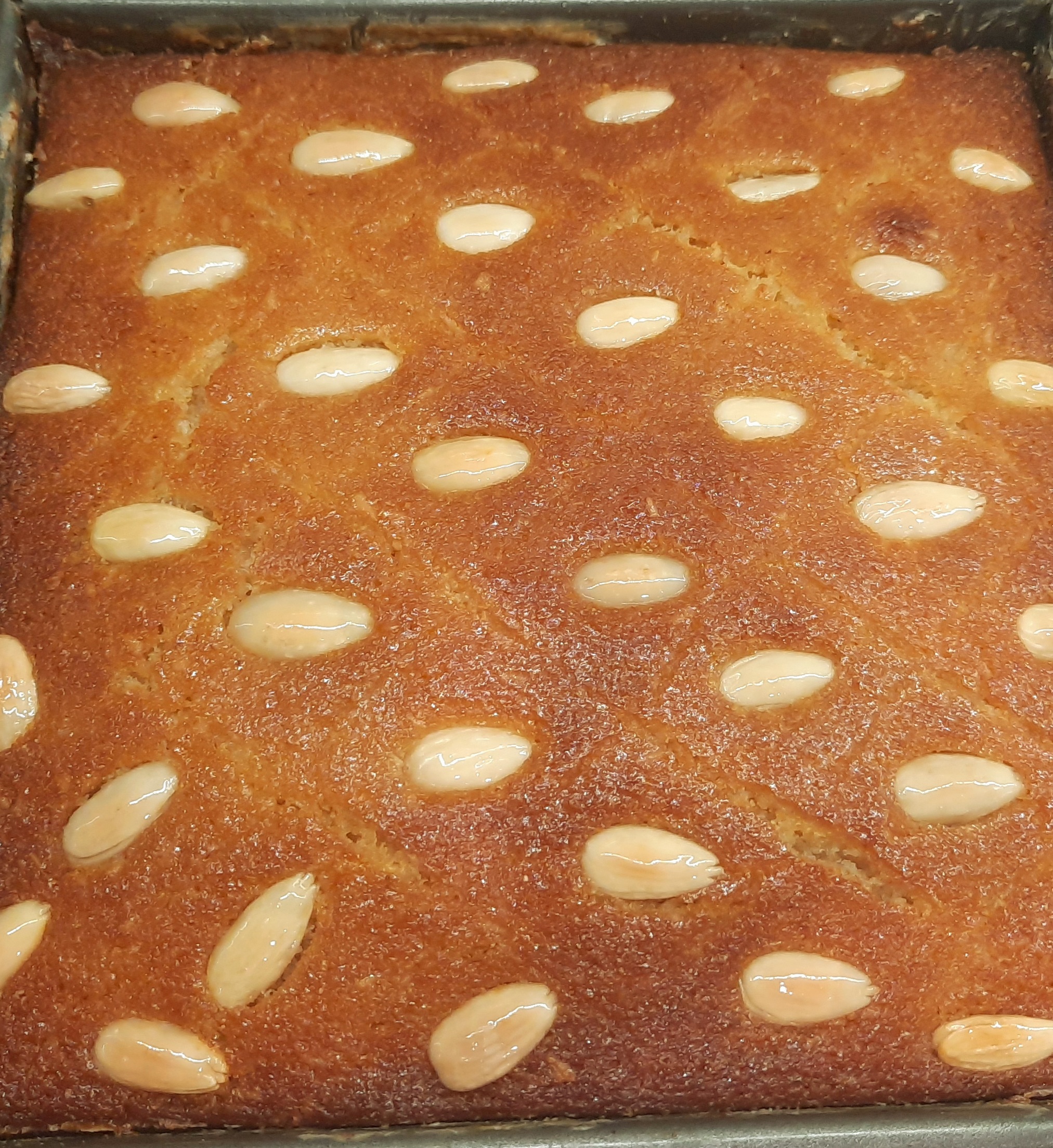 Namoura (Basbousa Semolina Cake) - Hungry Paprikas