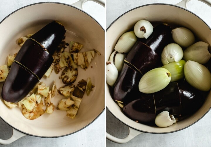 Sheikh El Mahshi (Stuffed Eggplant and Onions) - Hungry Paprikas