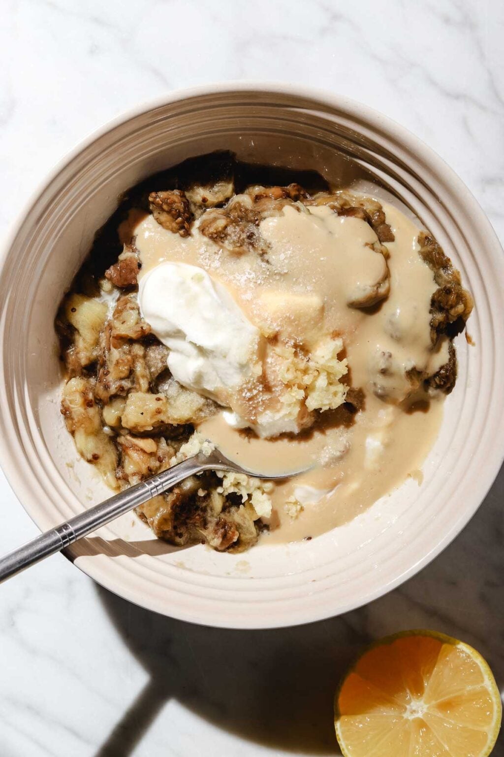 Creamy & Smokey Mutabal with Tahini - Hungry Paprikas