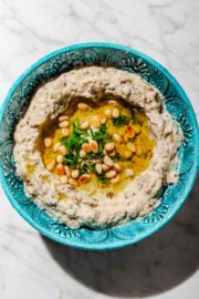 Creamy & Smokey Mutabal with Tahini - Hungry Paprikas