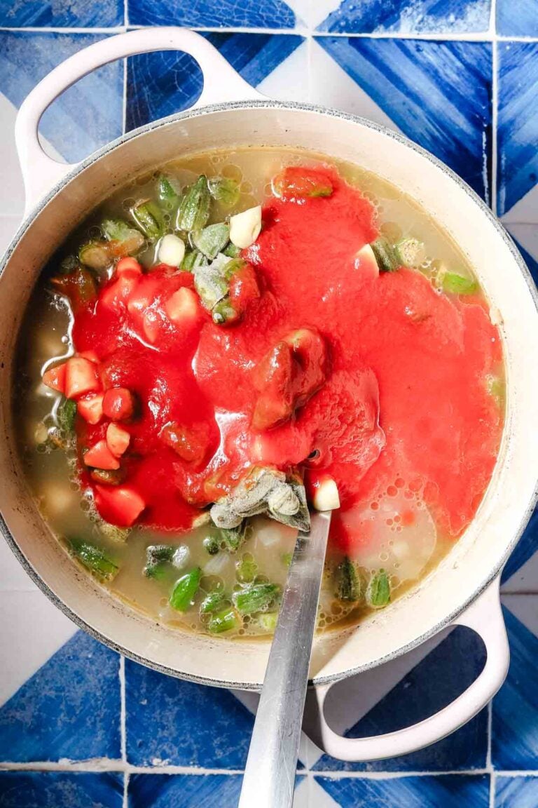 Okra Stew (Middle Eastern Bamya Recipe) - Hungry Paprikas
