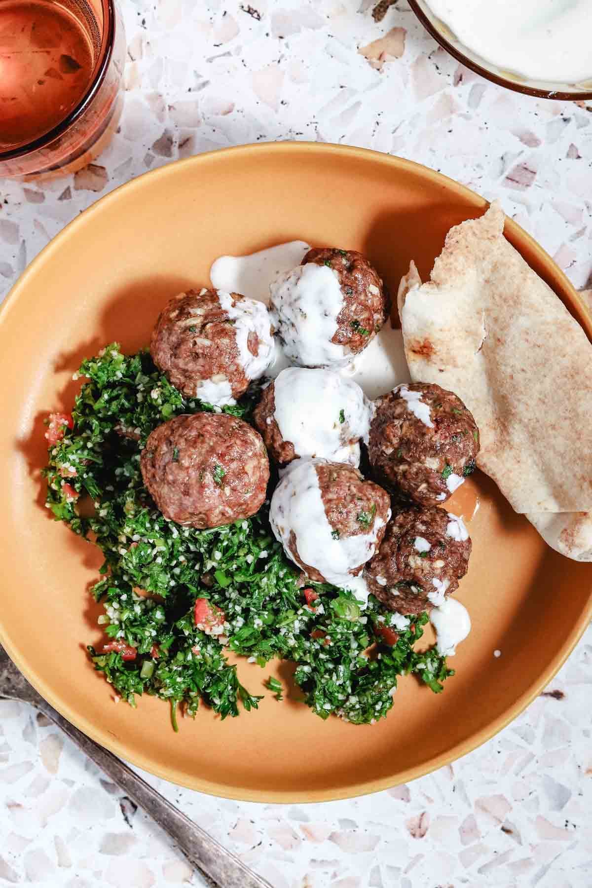 Juicy Baked Kofta Meatballs - Hungry Paprikas