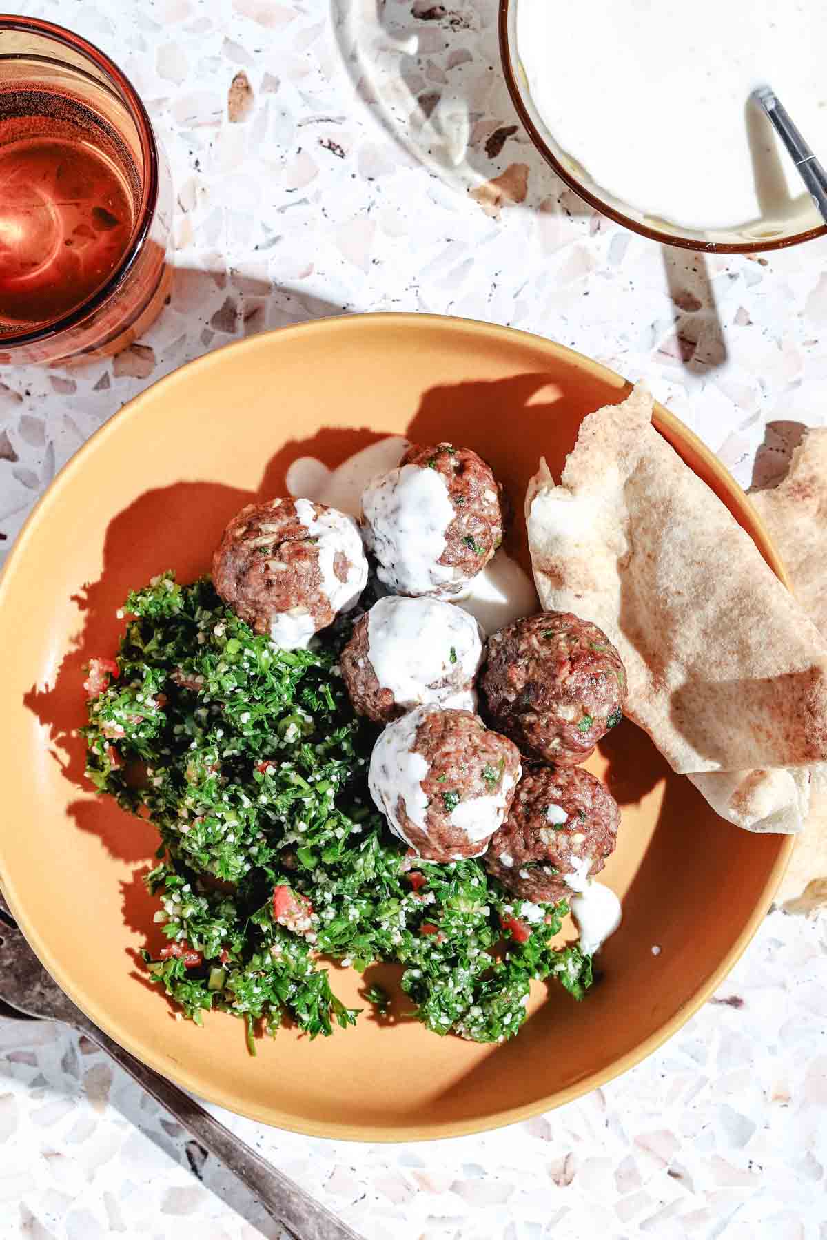 Juicy Baked Kofta Meatballs - Hungry Paprikas