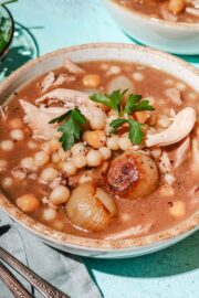 Lebanese Moghrabieh (Pearl Couscous Stew) - Hungry Paprikas