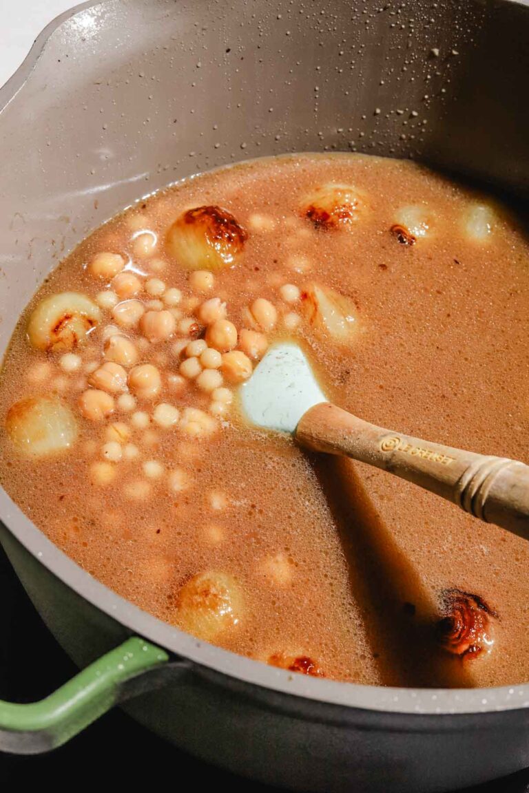Lebanese Moghrabieh (Pearl Couscous Stew) - Hungry Paprikas