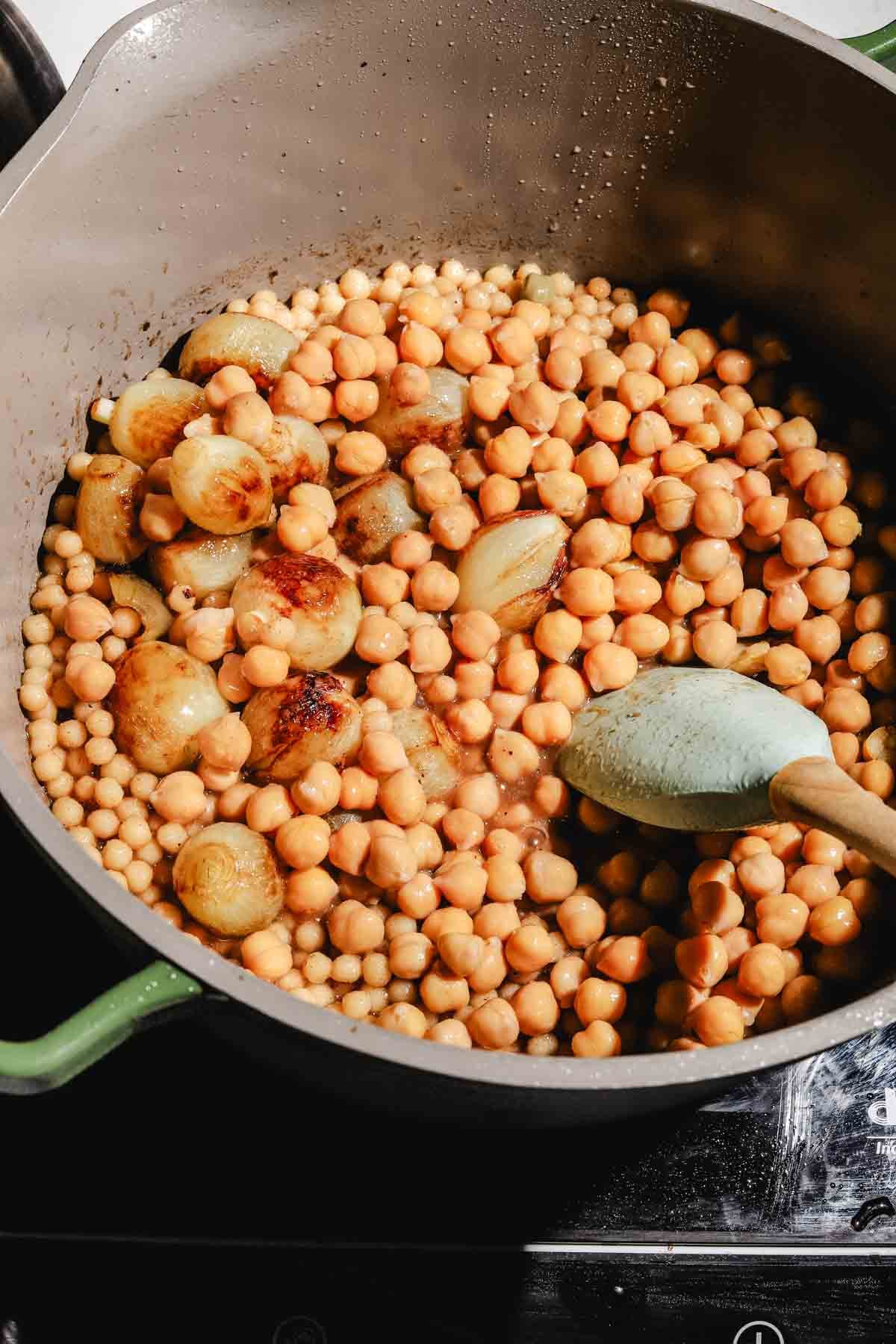 Lebanese Moghrabieh (Pearl Couscous Stew) - Hungry Paprikas