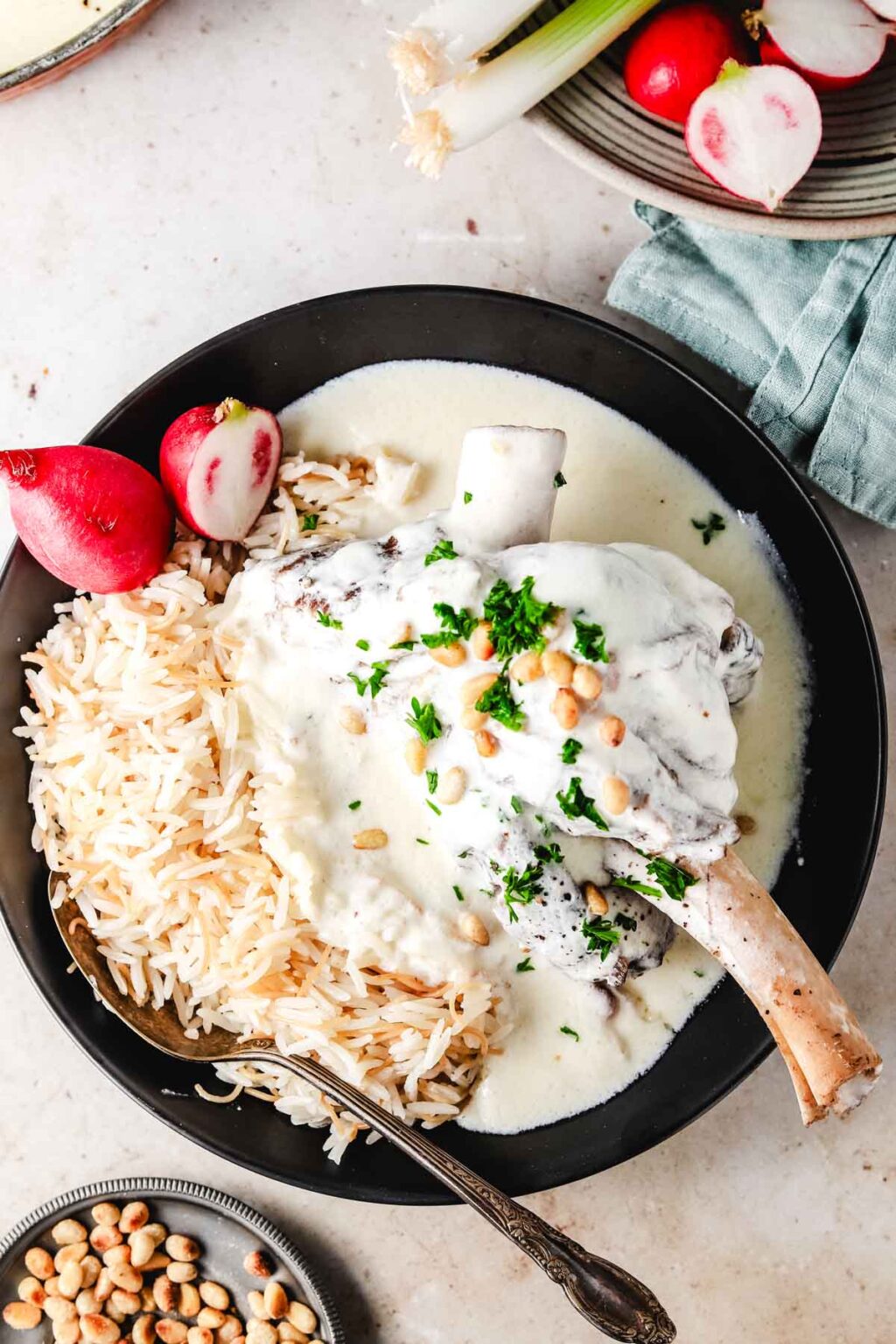 Syrian Shakriyeh (Lamb & Yogurt Stew) - Hungry Paprikas