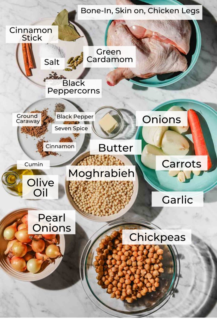 Lebanese Moghrabieh (Pearl Couscous Stew) - Hungry Paprikas