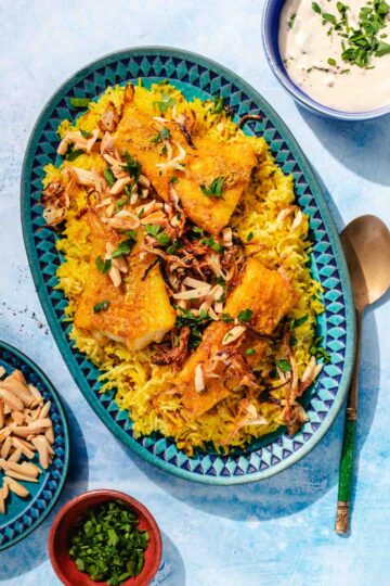 Sayadieh (Middle Eastern Fish And Rice) - Hungry Paprikas
