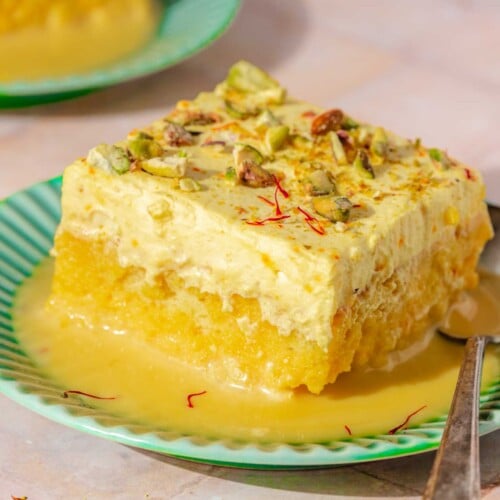 The Best Saffron Milk Cake - Hungry Paprikas