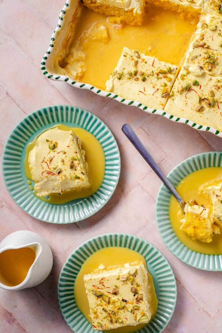 The Best Saffron Milk Cake - Hungry Paprikas