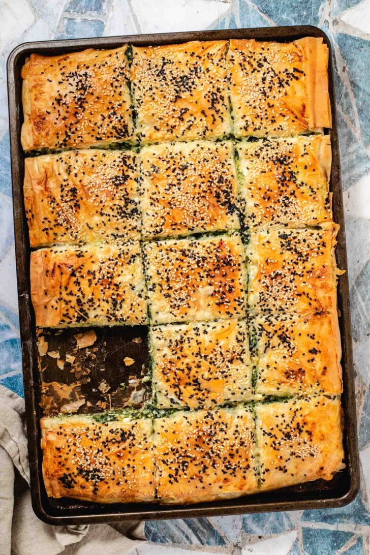 Spinach Borek (Using Frozen Spinach and Phyllo) - Hungry Paprikas