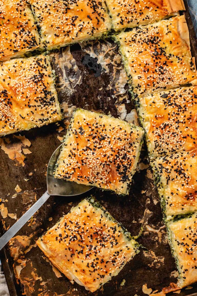 Spinach Borek (Using Frozen Spinach and Phyllo) - Hungry Paprikas