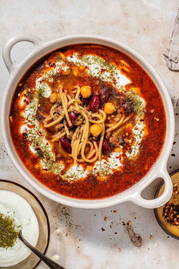 Authentic Afghan Aush (Hearty Noodle Soup) - Hungry Paprikas
